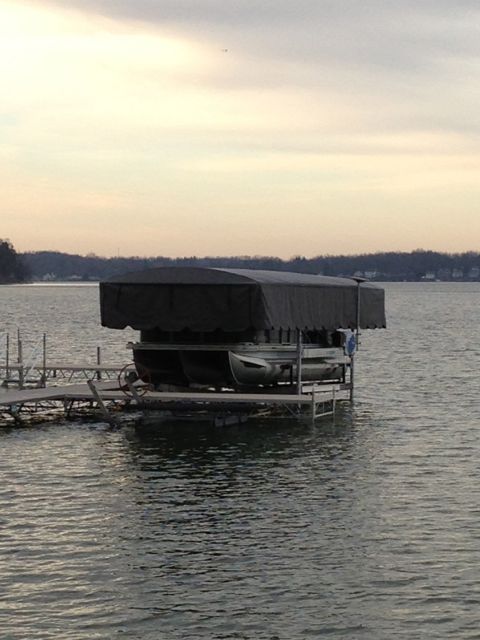 ShoreStation Canopy with 36" sides and roll up flaps front and rear ...